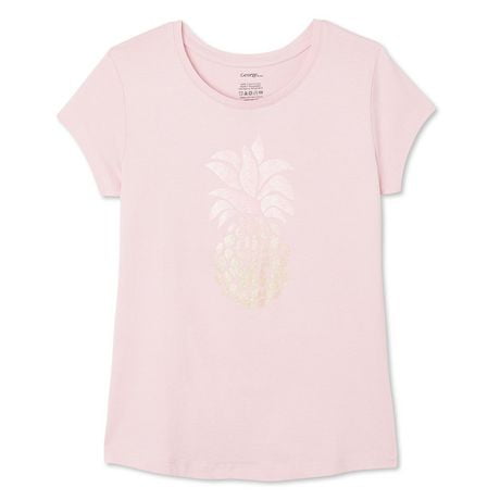 Click here for George Girls Short Sleeve Screen Tee Rose S prices