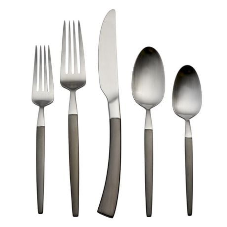 Adjacent Midnight 20 Piece Everyday Flatware Set, Service for 4 ...