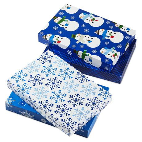 Hallmark Assorted Christmas Shirt Box Bundle, Pack of 4 (Snowmen ...