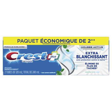 Crest Complete Plus Extra Whitening Toothpaste, Clean Mint | Walmart Canada