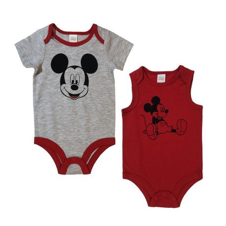 Click here for Disney Boys Mickey Mouse 2 Pack Bodysuit In Interl... prices