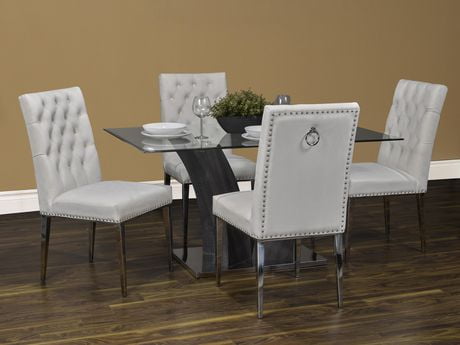 Click here for K-Living James Tempered Glass Top And Grey Veneer... prices