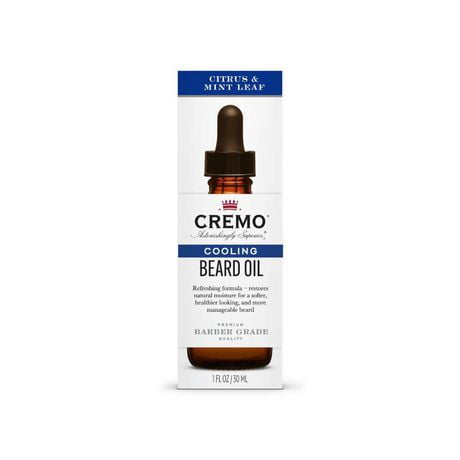 Click here for Cremo Cooling Beard Oil - Citrus & Mint Leaf prices