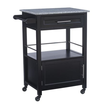 Click here for Linon Cliff Black Kitchen Cart Black # prices
