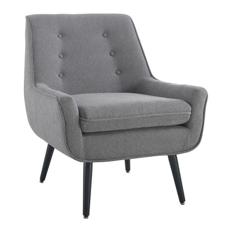 Click here for Linon Marley Gray Flannel Chair Black # prices
