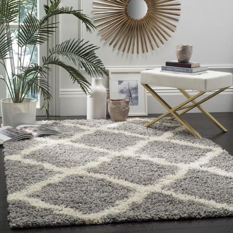 Click here for Safavieh Dallas Logan Geometric Shag Area Rug Grey... prices
