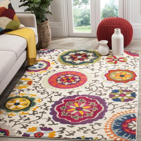 Click here for Safavieh Monaco Savannah Floral Area Rug Ivory / M... prices