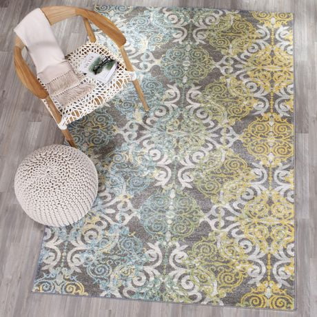Click here for Safavieh Evoke Keith Damask Area Rug Grey / Ivory... prices