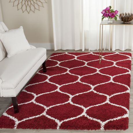 Click here for Safavieh Hudson Arline Geometric Shag Area Rug Red... prices