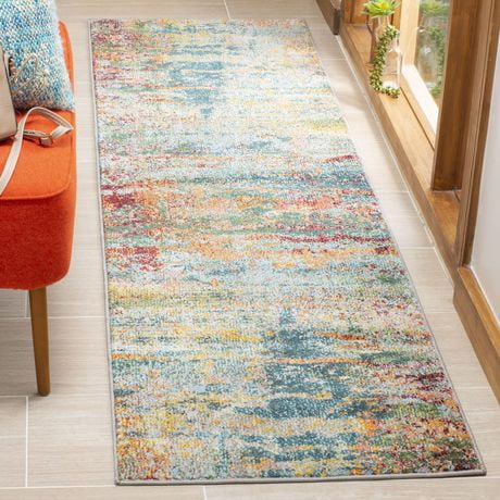 Click here for Safavieh Monaco Rowena Abstract Area Rug Teal / Or... prices