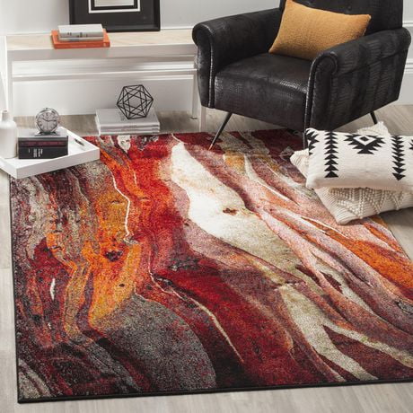Click here for Safavieh Glacier Aleesha Abstract Area Rug Red / M... prices