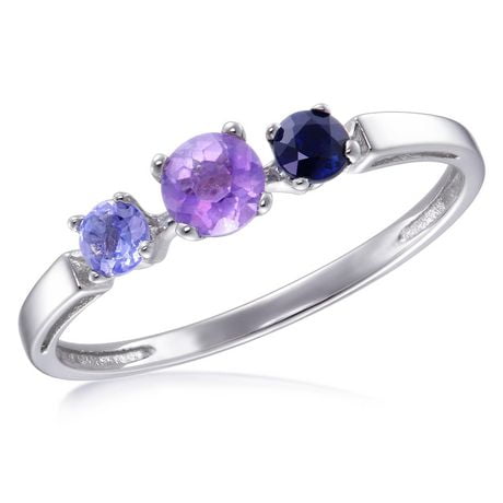 Quintessential 10KT white gold Multi Stone Ladies Ring | Walmart Canada