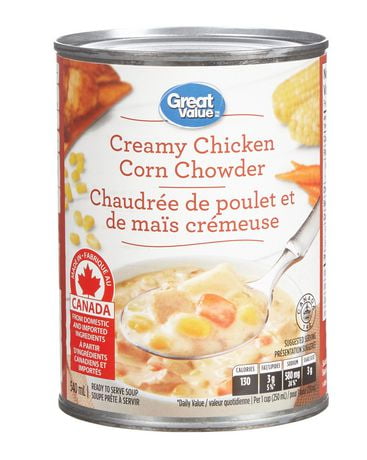 Great Value Creamy Chicken & Corn Soup | Walmart Canada
