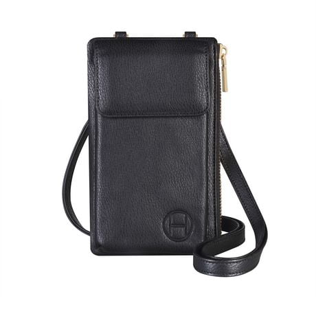 Habitu Universal Vegan Leather Crossbody Wallet - Black | Walmart Canada