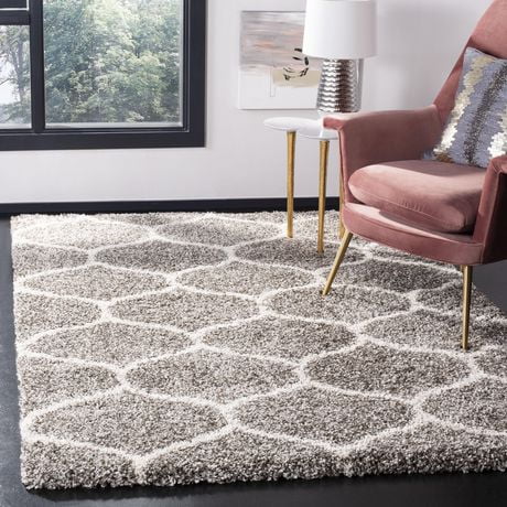 Click here for Safavieh Hudson Arline Geometric Shag Area Rug Gre... prices