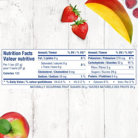 SunRype FruitSource Strawberry 100% Fruit Bar Snack | Walmart Canada