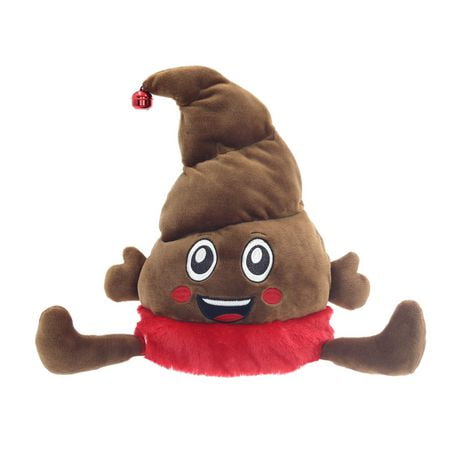 Holiday Time Singing Animated Plush Christmas Poo Hat, Animated Plush ...
