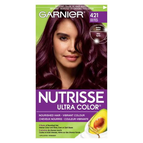 Garnier Nutrisse Ultra Color Permanent Hair Dye, Vibrant Long-Lasting ...