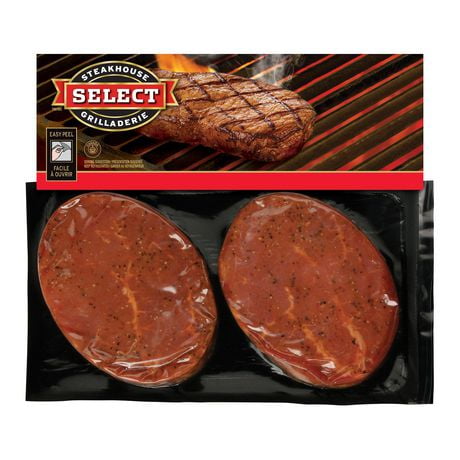 Steakhouse Select Seasoned Beef Eye of Round Steaks with Montreal Steak ...