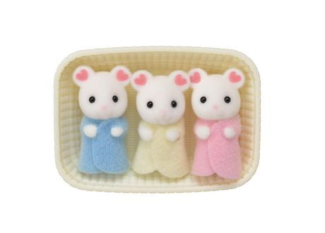 Click here for Calico Critters Marshmallow Mouse Triplets  3 Crad... prices