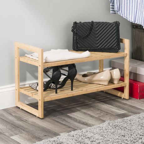 Click here for Home Basics Bamboo Shoe Rack Chrome One Size prices