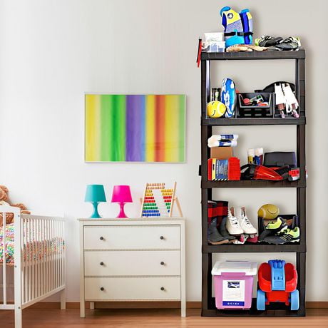 Hyper Tough 5-Tier Shelving Unit, W30 x D14 x H75" Multipurpose Home ...