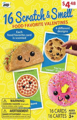 Mello Smello 16CT Scratch & Smell Food Favorites Valentines Kiddie ...