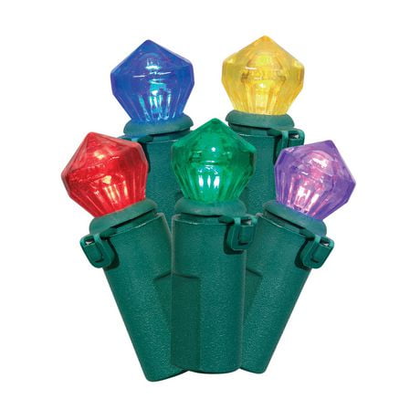 Holiday Time 200-Count Multicolor LED Crown String Christmas Lights, 43 ...