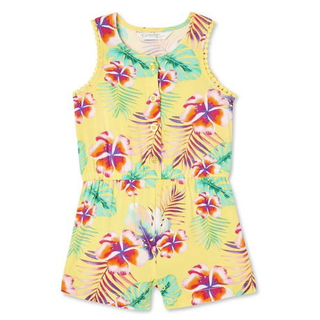 Click here for George Baby Girls Woven Sleeveless Short Romper Ye... prices