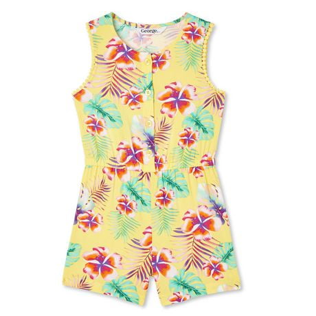 Click here for George Toddler Girls Woven Sleeveless Short Romper... prices
