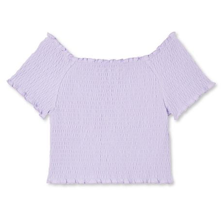 Click here for George Girls Smocked Raglan Crop Top Purple Xs prices