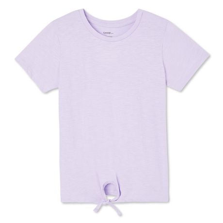 Click here for George Girls Tie-Front Tee Purple Xs prices