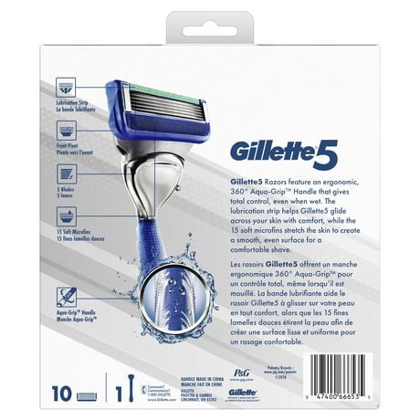 Gillette5 Razor with Aqua Grip | Walmart Canada