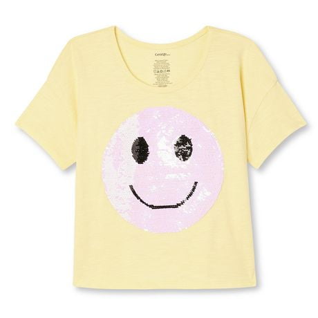 Click here for George Girls Reversible Sequin Tee Yellow M prices