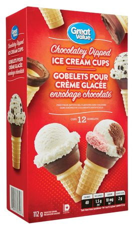 Great Value Chocolatey Dipped Ice Cream Cups | Walmart Canada