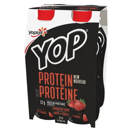 Yop by Yoplait Protein Strawberry Shake Flavour Drinkable Yogurt ...