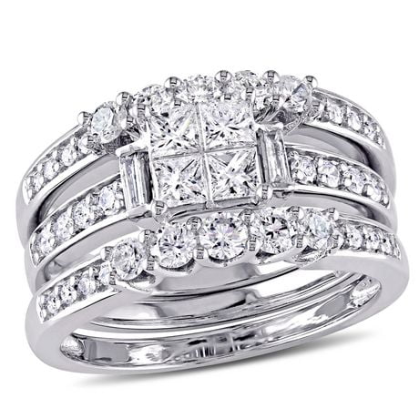 Click here for Miabella 3-Piece Set 1-1/4 Carat T. W. Diamond 14K... prices