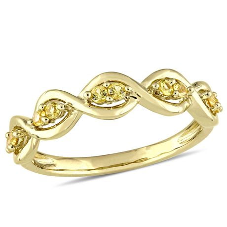 Click here for Miabella 1/4 Carat T. G.W. Yellow Sapphire 14K Yel... prices