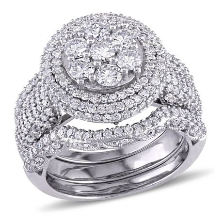 Click here for Miabella 2-1/2 Carat T. W. Diamond 10K White Gold... prices