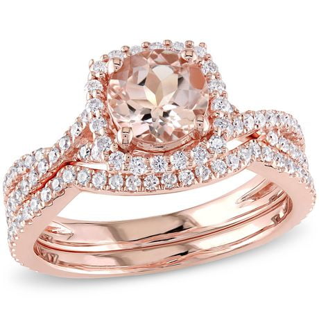 Click here for Miabella 1 Carat T. G.W Morganite And 3/4 Carat T.... prices