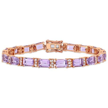 Click here for Miabella 18 Carat T. G.W. Pink Amethyst And White... prices