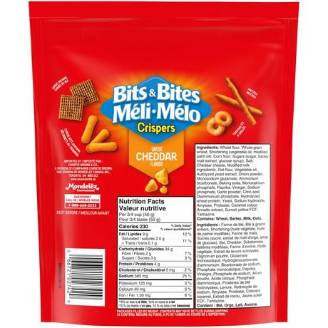 CRISPERS BITS & BITES Cheddar Flavour Snack & Cracker Mix 145g ...