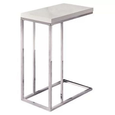 Click here for Take Me Home Furniture End Table  White And Chrome... prices