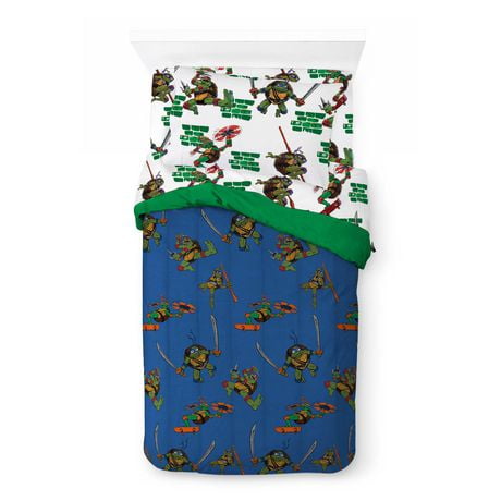 Nickelodeon Teenage Mutant Ninja Turtles 4 Piece Twin Bed Set + Bonus ...