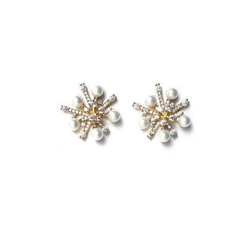 Click here for Allison Rose Atelier - Pearl And Cz Cluster Brass... prices