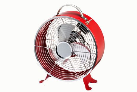 Mainstays 9" Red Retro Drum Fan | Walmart Canada