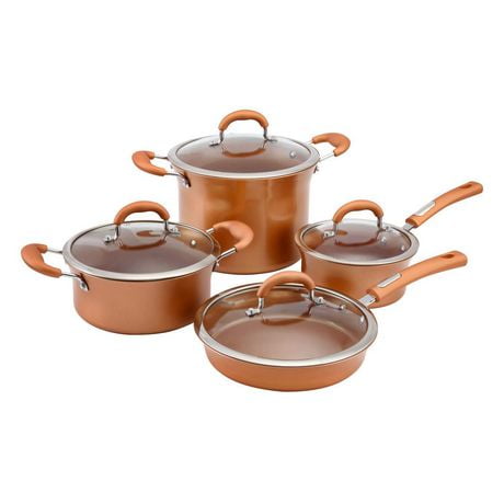 Hamilton Beach 8 Piece Copper Coated Cookware Set | Walmart Canada