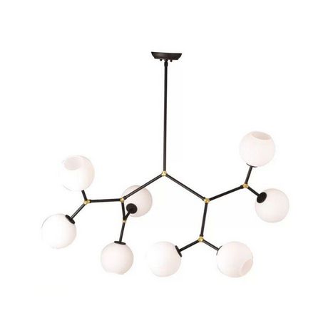 Click here for Heavenly Collection Black Iron Pendant With 8 Ligh... prices