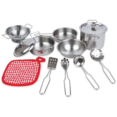 Toy Chef Children’s Stainless Steel Kitchen Cookware Set | Walmart Canada