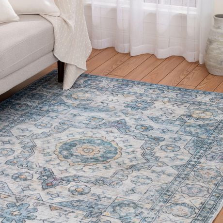 Click here for Natco Home Banburry Blue And Ivory Woven Area Rug... prices